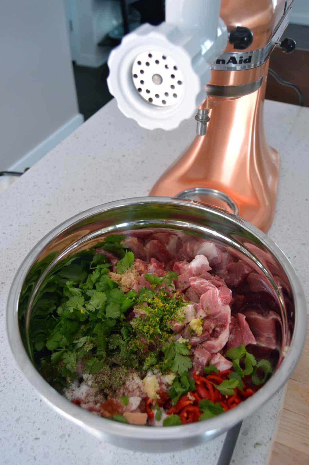 Meat Grinder + Awesome Ingredients = Homemade Bratwurst - dirndl kitchen