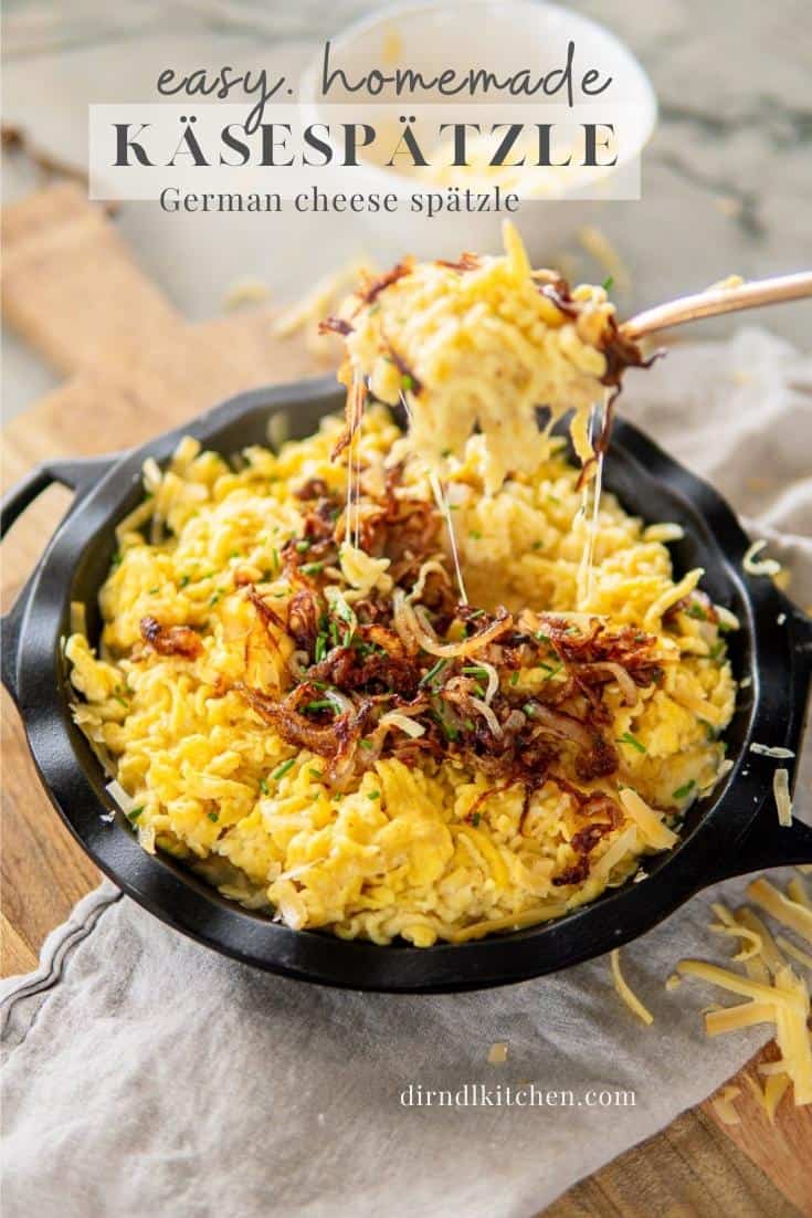Easy Käsespätzle (German Cheese Spätzle) - dirndl kitchen