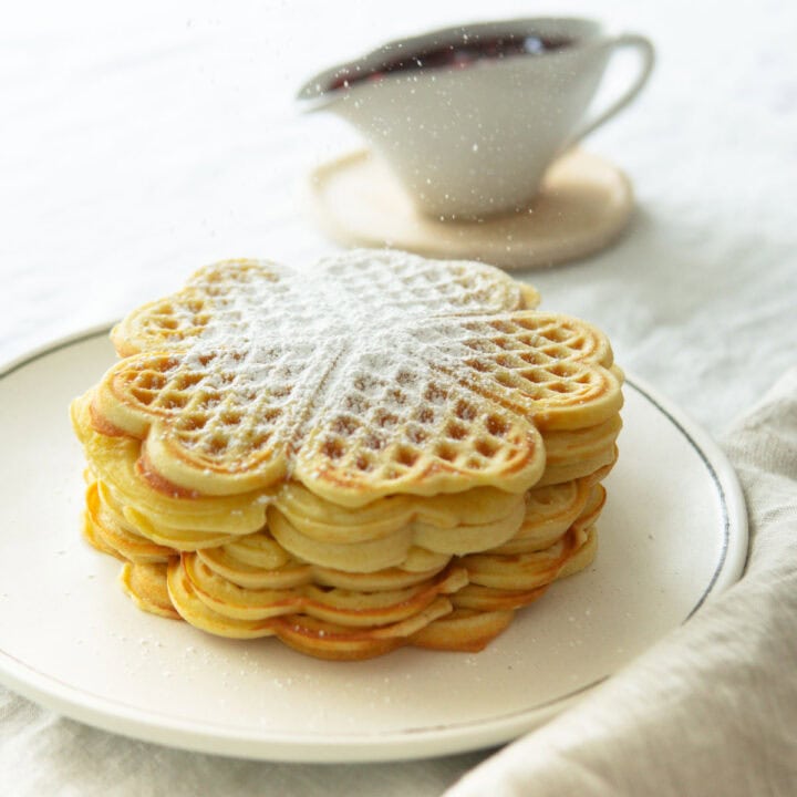 Easy German Waffle Recipe (with Greek Yogurt) - dirndl kitchen